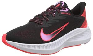 nike women's road running shoe, black flash crimson beyond pin, 7