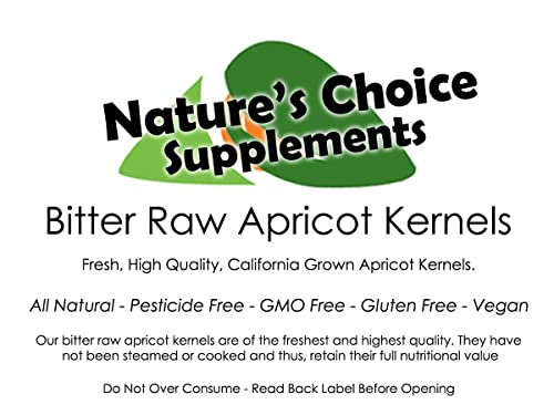 Bitter Apricot Kernels, 8 oz, 375 Raw Apricot Seeds, 100% All Natural, GMO Free, Pesticide Free, Gluten Free, Vegan