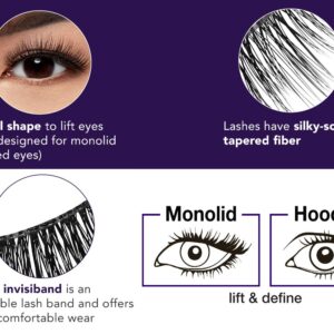 Ardell Extension FX L Curl False Eye Lashes to Lift & Define Eyes, 4 pack