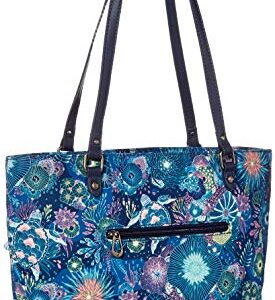 Sakroots womens Bag in Eco-twill, Large & Roomy With Zip Closure, Sustainable Durable Design, Lining Made fro tote, Royal Blue Seascape, One Size US