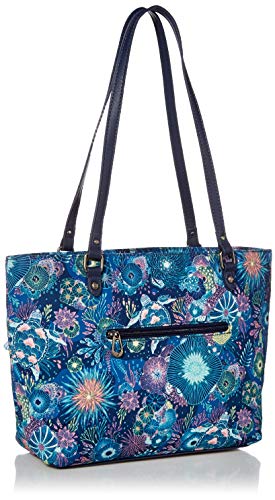 Sakroots womens Bag in Eco-twill, Large & Roomy With Zip Closure, Sustainable Durable Design, Lining Made fro tote, Royal Blue Seascape, One Size US