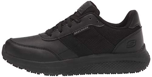 Skechers Women's Lace up Athletic Food Service Shoe, Black, 7