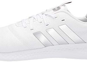 adidas womens Puremotion Wide Shoes, White/Silver Metallic, 11 W US