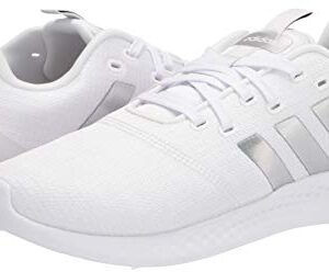 adidas womens Puremotion Wide Shoes, White/Silver Metallic, 11 W US