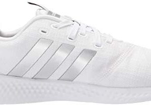 adidas womens Puremotion Wide Shoes, White/Silver Metallic, 11 W US