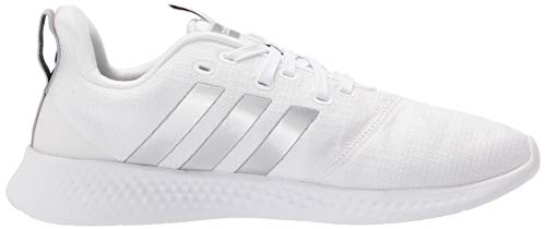 adidas womens Puremotion Wide Shoes, White/Silver Metallic, 11 W US