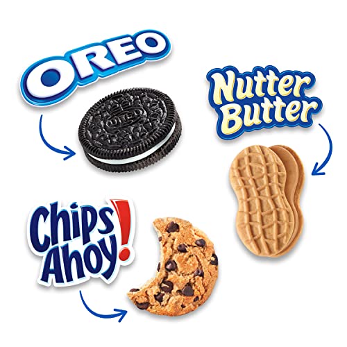 OREO, CHIPS AHOY! & Nutter Butter Cookies Variety Pack, Family Size, 3 Packs