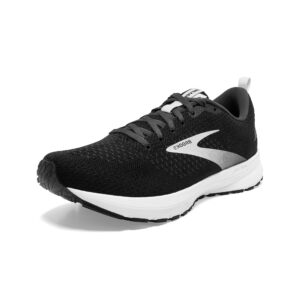 brooks women's revel 4 running shoe - black/oyster/silver - 11