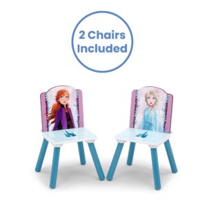 Delta Children Kids Table and Chair Set With Storage (2 Chairs Included) - Ideal for Arts & Crafts, Snack Time, Homeschooling, Homework & More, Disney Frozen II