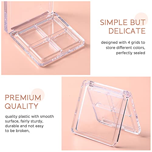 Beaupretty 2PCS Empty Lipstick Palette Diy Eyeshadow Powder Blush Lipstick Palette Empty Highlighters Container for Women