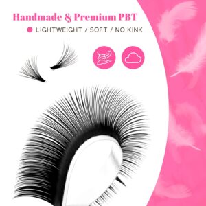 TDANCE Eyelash Extension Supplies Rapid Blooming Volume Eyelash Extensions Thickness 0.05 CC Curl 13mm Easy Fan Volume Lashes Self Fanning Individual Eyelashes Extension (CC-0.05,13mm)