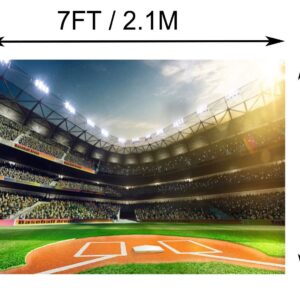 BELECO 7x5ft Fabric Baseball Backdrop Baseball Field Stadium Photography Backdrop for Baby Shower Birthday Party Decoration Sport Games Photo Background Props