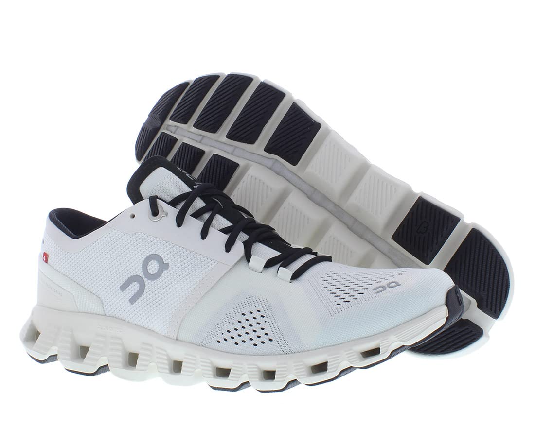 On Women's Cloud X Sneakers, White/Black, 8 Medium US