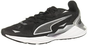 puma womens ultraride cross trainer, puma black-metallic silver, 8 us