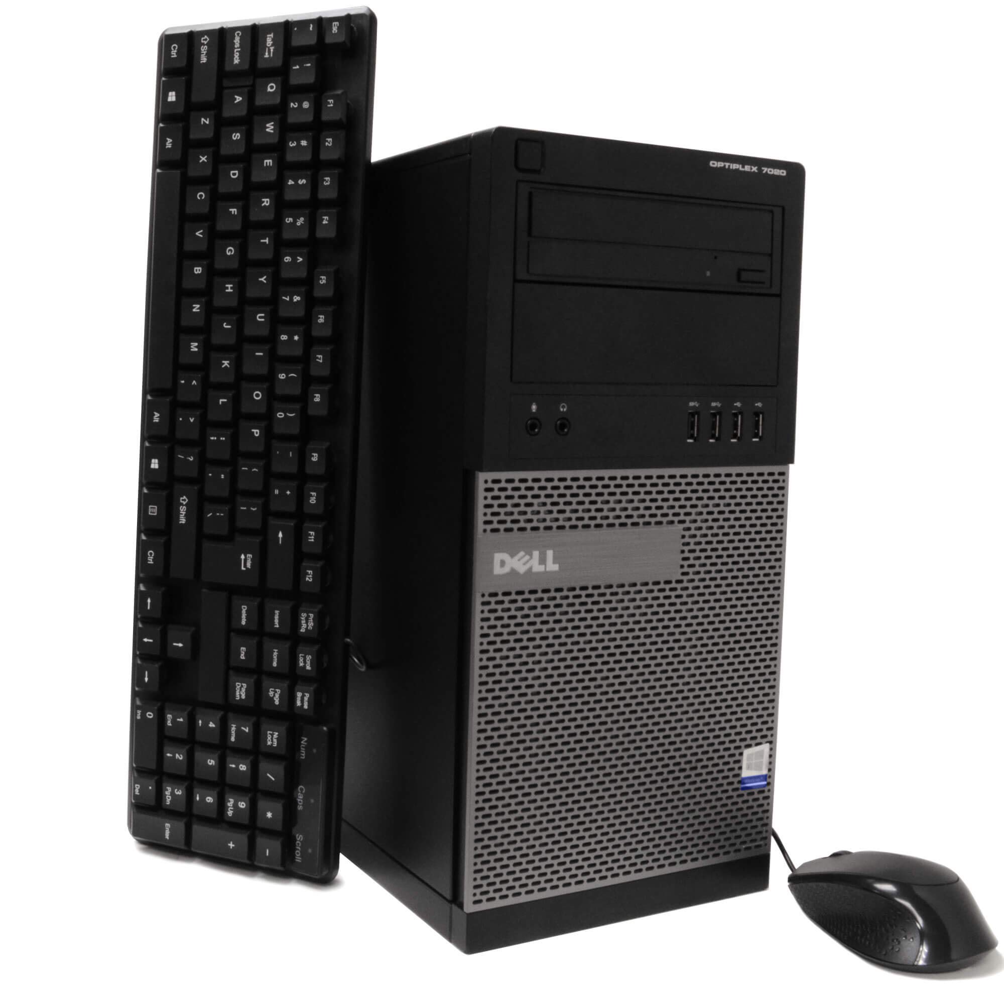 Dell Optiplex 7020 Tower Desktop PC, Intel Quad Core i5 (3.30GHz) Processor, 16GB RAM, 2TB Hard Drive, Windows 10 Pro, DVD, Keyboard, Mouse, WiFi (Renewed)