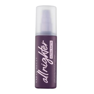 urban decay all nighter ultra matte setting spray - makeup finishing spray - lasts up to 16 hours - oil & shine-controlling mist - great for oily skin, 4 ounce