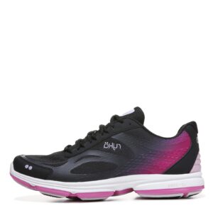 ryka women's devotion plus 2 walking shoe, black/berr, 8.5