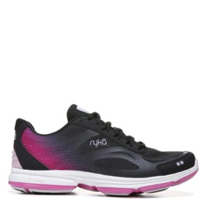 Ryka Women's Devotion Plus 2 Walking Shoe, Black/Berr, 8.5