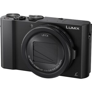 Panasonic Lumix DMC-LX10 Digital Camera (DMC-LX10K) - Bundle - with 128GB Memory Card + LED Video Light + Soft Bag + DMW-BLH7 Battery + 12 Inch Flexible Tripod + Cleaning Set