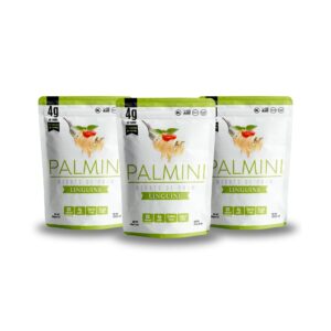 palmini linguine pasta | low-carb, low-calorie hearts of palm pasta | keto, gluten free, vegan, non-gmo | as seen on shark tank |(12 ounce - pack of 3)