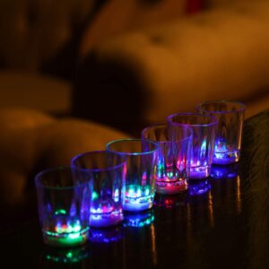 Light Up Cups LED Flash Light Up Drinking Glasses Bar Night Club Party Drink Tumblers Multicolor LED Tumblers for Christmas Birthdays Weddings Sporting Events Festivals Indoor Bars (30 Pieces)