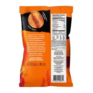 WILDE Buffalo Protein Chips, Thin and Crispy, High Protein, Keto Friendly, Made with Real Ingredients, 2.25oz Bags (Pack of 3)