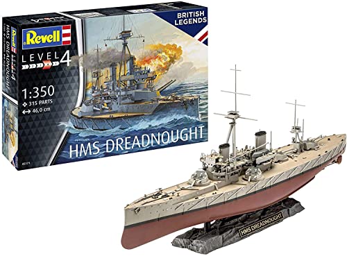 Revell 05171 HMS Dreadnought Plastic Model kit 1:350 Scale, Unpainted