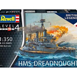 Revell 05171 HMS Dreadnought Plastic Model kit 1:350 Scale, Unpainted