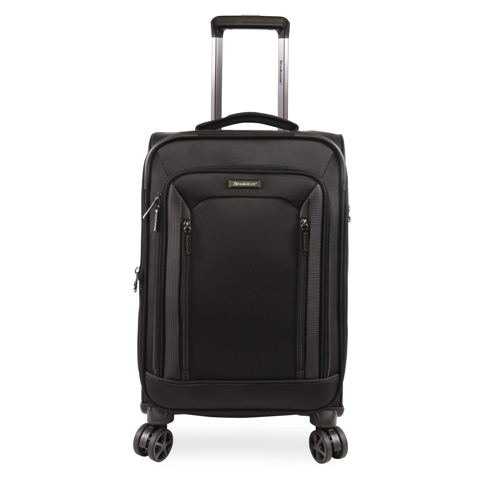 Brookstone Luggage Elswood Spinner Suitcase, Black, Carry-On