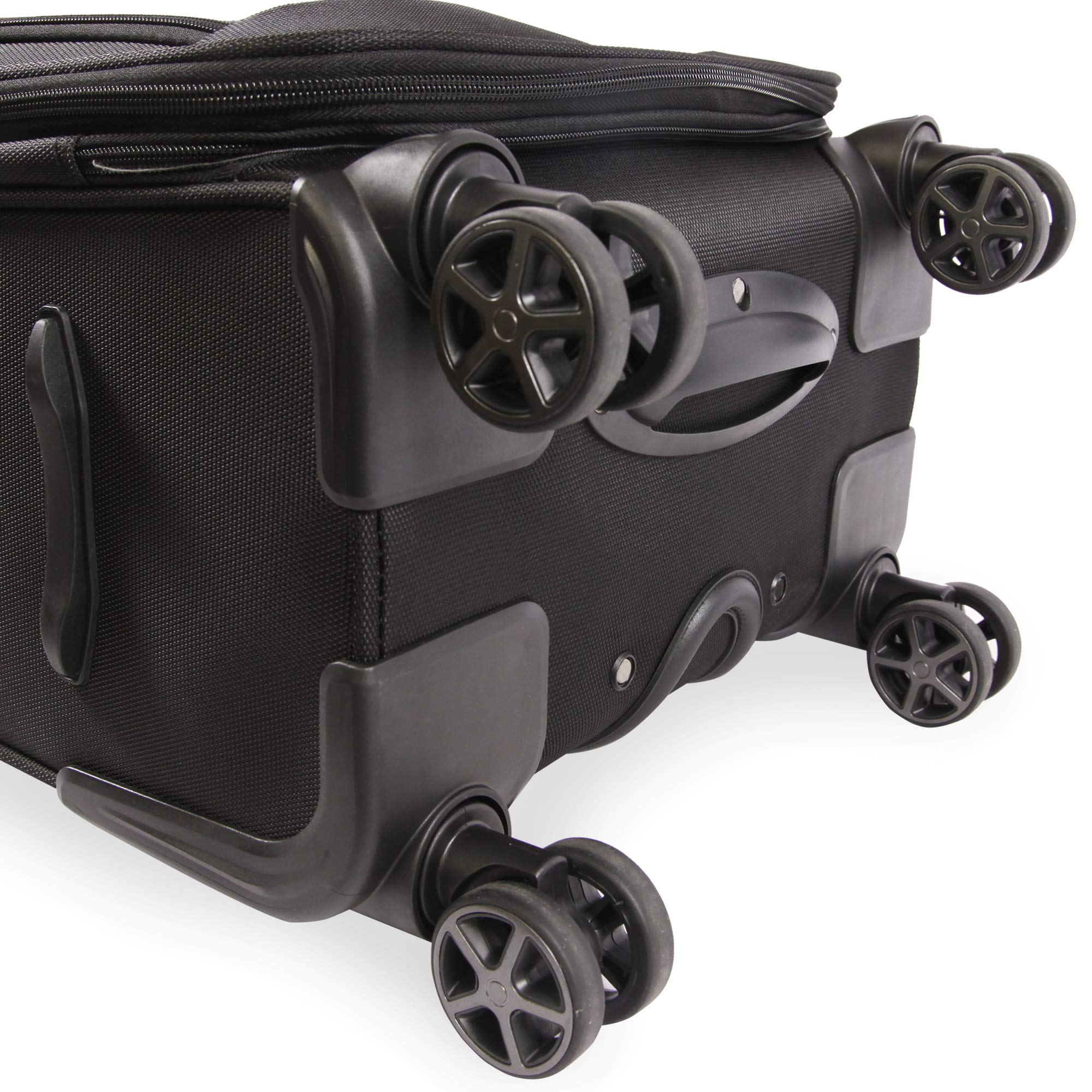 Brookstone Luggage Elswood Spinner Suitcase, Black, Carry-On