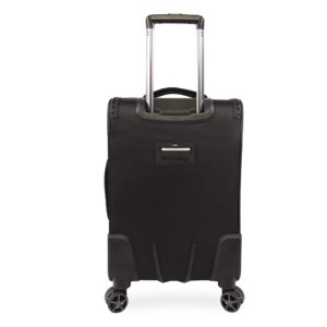 Brookstone Luggage Elswood Spinner Suitcase, Black, Carry-On