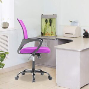 Ergonomic Office Chair Computer Desk Chair with Back Support Mesh Rolling Swivel PC Executive Chair Modern Adjustable Height Task Works Office Chair for Women Men, Pink