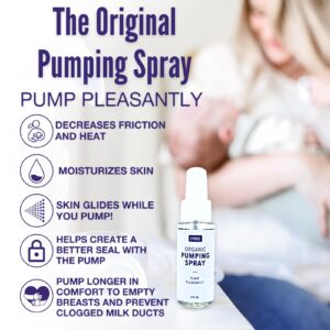 CoBoo Organic Breast Pumping Spray 2oz, Supports Essential Breast Pump moisturization, Helps Sore Nipples & Clogged Ducts, Breast Pump Lubricant, Pump Spray for Flanges, Vegan, Natural & Lanolin Free