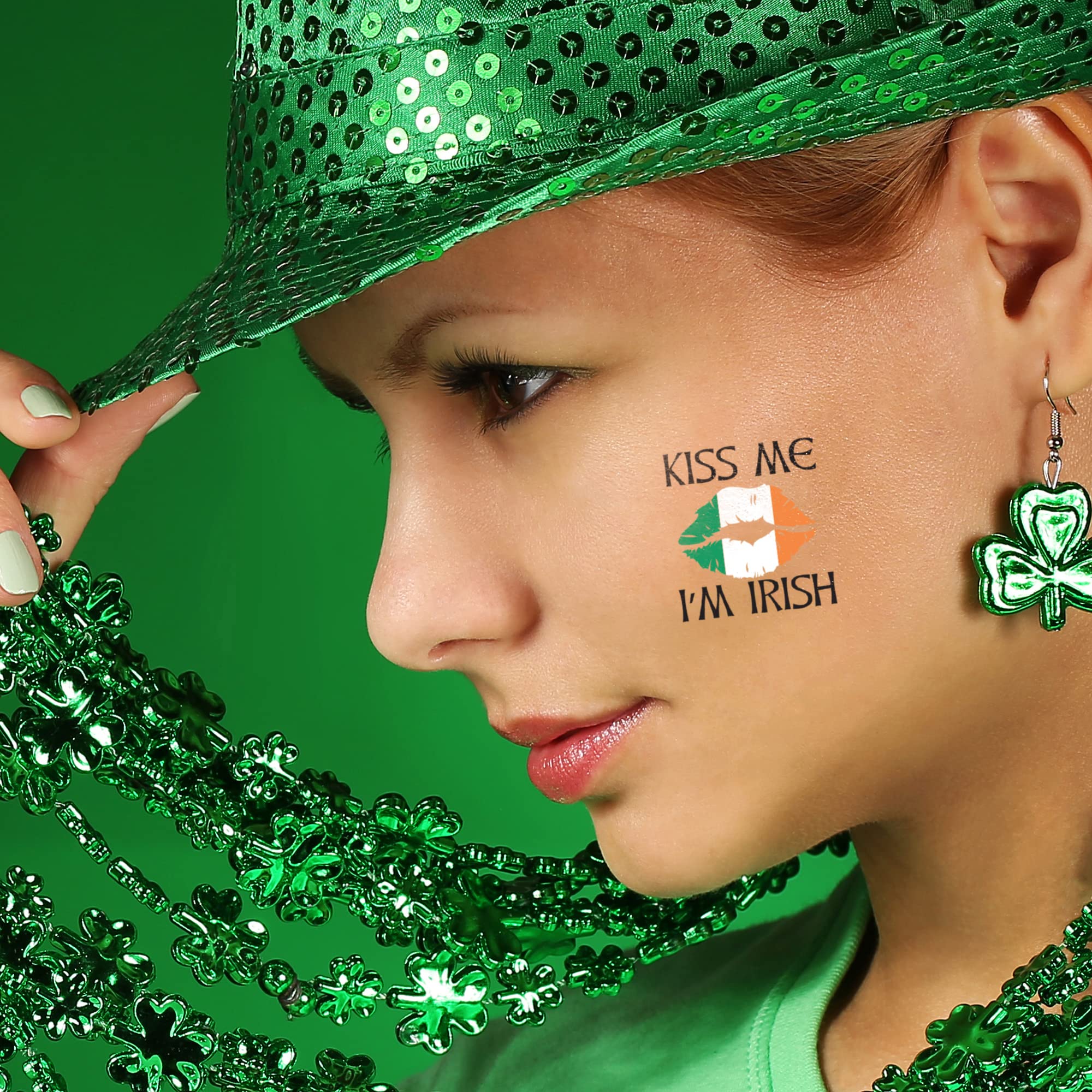 St. Patrick’s Day Temporary Tattoos | Pack of 40 | MADE IN THE USA | Skin Safe | Removable