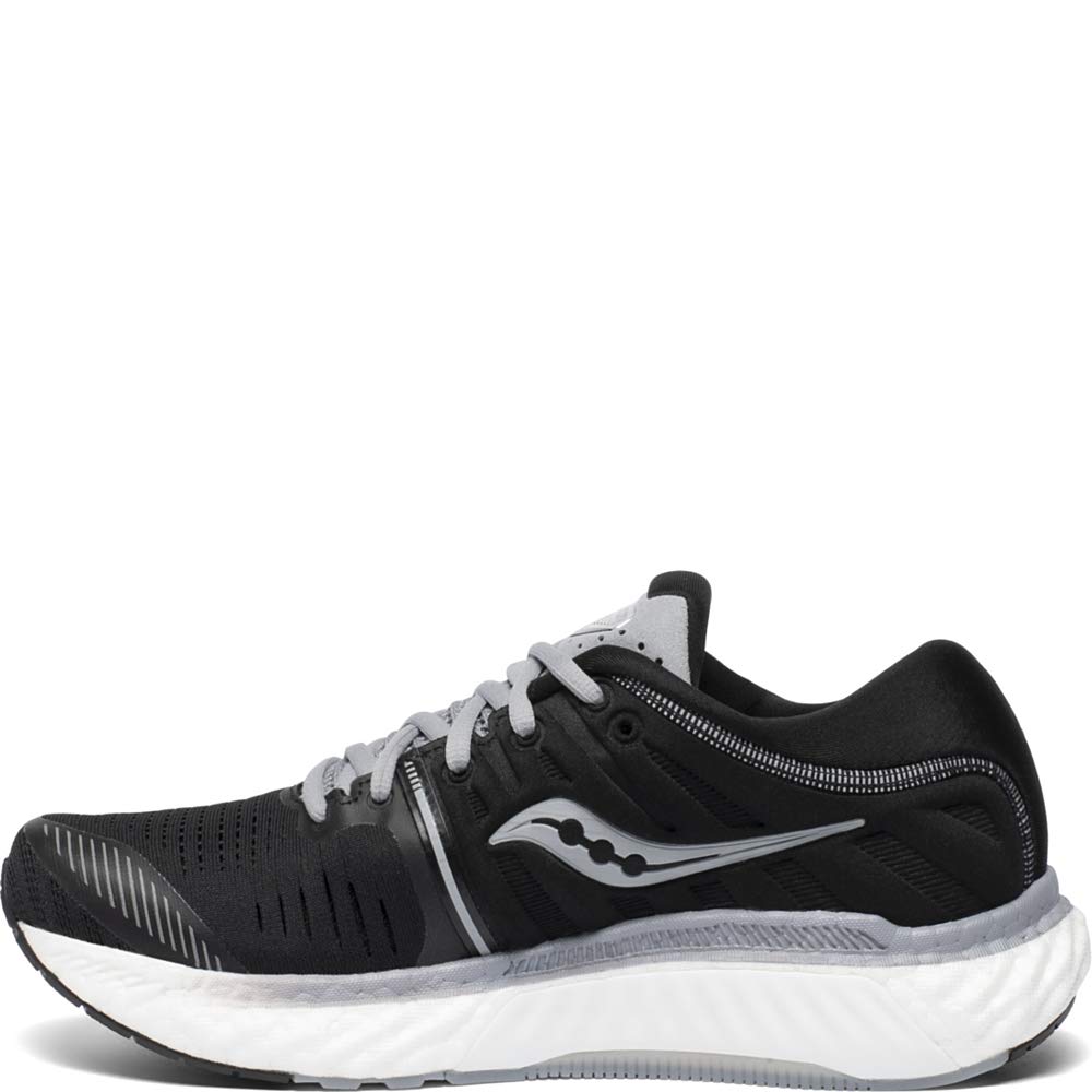 Saucony Women's Hurricane 22, Black/White, 5.5 Medium