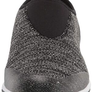 Propet Women's TravelActiv Slip-On Sneaker, Black Heather, 8.5 X-Wide US