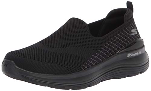 Skechers Women's Walking Sneaker, Black, 5 Wide