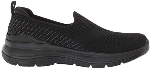 Skechers Women's Walking Sneaker, Black, 5 Wide