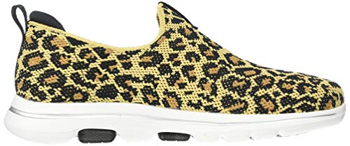 Skechers Women's Go Walk 5 - Wildlife Sneaker, Leopard, 7.5 US