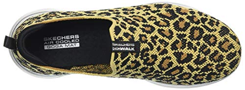 Skechers Women's Go Walk 5 - Wildlife Sneaker, Leopard, 7.5 US