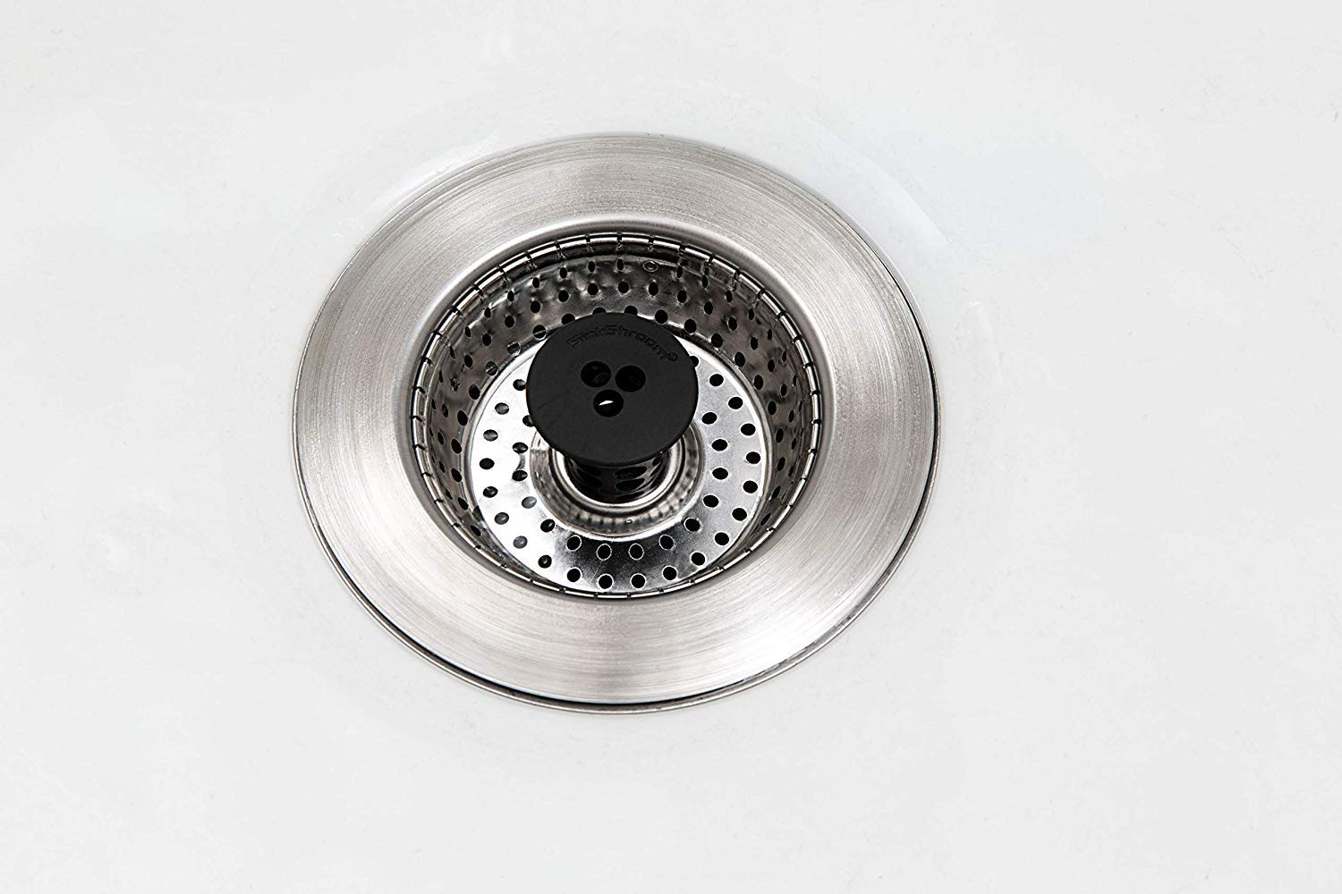 SinkShroom KSS682 Revolutionary Clog-Free Stainless Steel Kitchen Sink Strainer, Black, 6 Pack