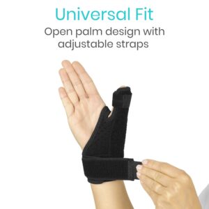 Vive Thumb Brace & Wrist Stabilizer (Fits Left and Right) - Thumb Spica Splint for Arthritis, Tendonitis, and De Quervains - Support Wrap for Men and Women - Pain Relief for Carpal Tunnel and Sprains