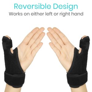 Vive Thumb Brace & Wrist Stabilizer (Fits Left and Right) - Thumb Spica Splint for Arthritis, Tendonitis, and De Quervains - Support Wrap for Men and Women - Pain Relief for Carpal Tunnel and Sprains