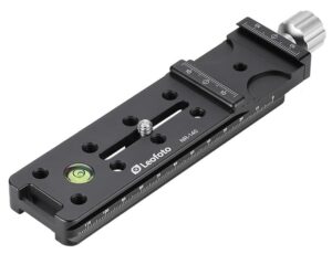 leofoto nr-140 nodal slide rail with arca clamp, 140mm dual arca rail, 1/4" camera screw, bubble level