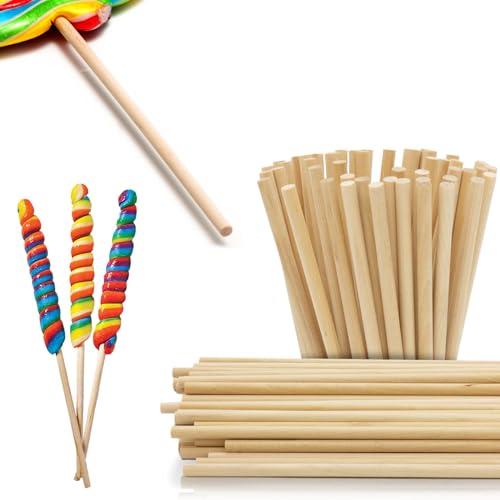 Perfect Stix - WED120-50 Wooden Lollipops and Cake Dowel Rod, 1/4" Diameter x 12" Length (Pack of 50)