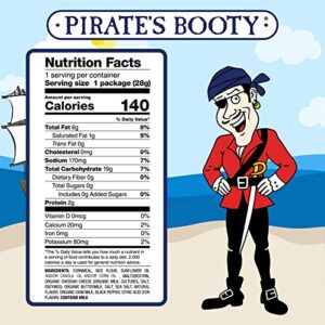 Pirate's Booty Aged White Cheddar Cheese Puffs, Gluten Free, Healthy Kids Snacks, 1oz Individual Size Snack Bags (30 Count)