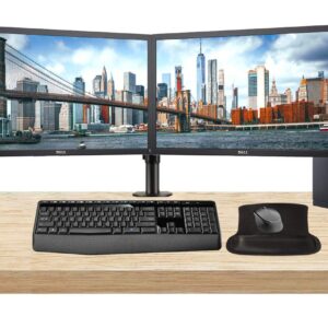 Dell Optiplex 9020 Desktop with Intel i7-4770, 16GB DDR3, 500GB SSD, Windows 10, 2 x 24 Inch Monitors, Monitor Stand, Keyboard and Mouse, WiFi, Mousepad (Renewed)