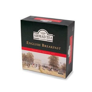 Ahmad Tea Black Tea, English Breakfast Teabags, 100 ct - Caffeinated and Sugar-Free