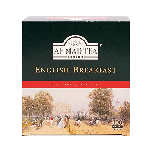 Ahmad Tea Black Tea, English Breakfast Teabags, 100 ct - Caffeinated and Sugar-Free