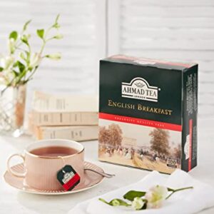 Ahmad Tea Black Tea, English Breakfast Teabags, 100 ct - Caffeinated and Sugar-Free